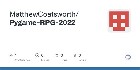 GitHub MatthewCoatsworth Pygame RPG
