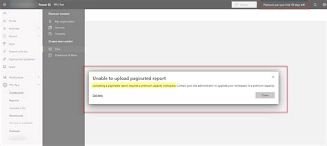 Solved Unable To Upload Rdl Files In Premium Per User Wor