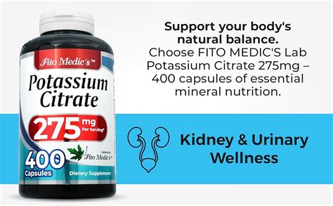 Fito Medics Lab Potassium Citrate Supplement 400 Capsules