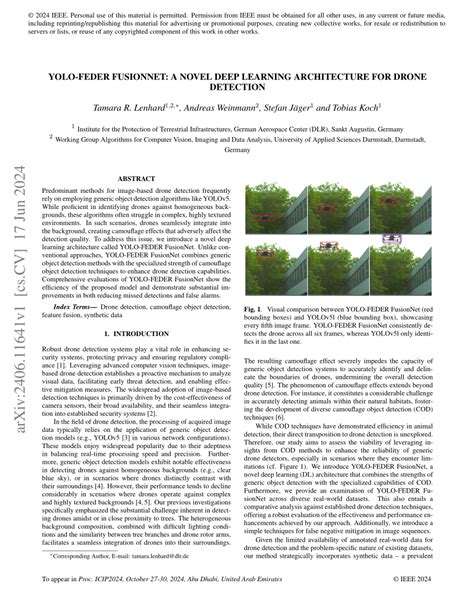 Pdf Yolo Feder Fusionnet A Novel Deep Learning Architecture For Drone Detection