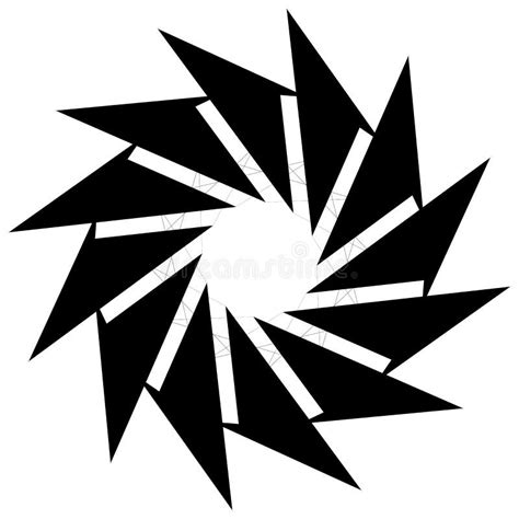 Circular Geometric Element Rotating Shapes Forms Abstract