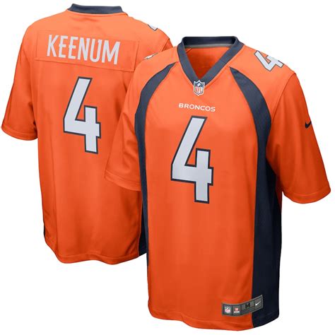 Mens Nike Case Keenum Orange Denver Broncos Game Jersey