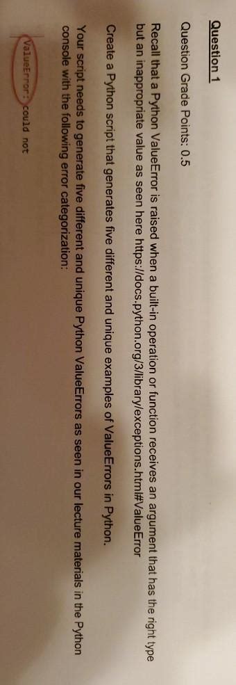 Solved Question 1 Question Grade Points 05 Recall That A