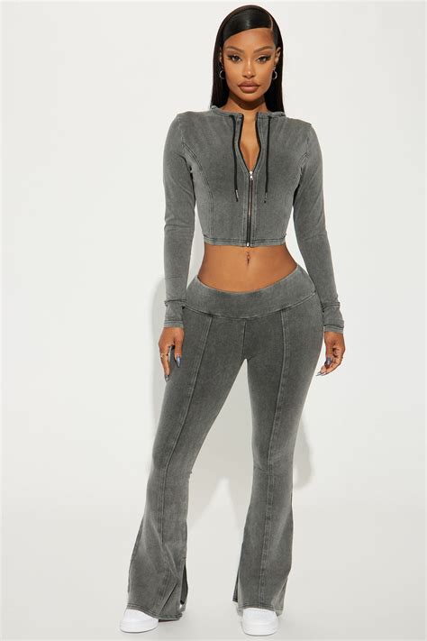 Lianna Zip Up Lounge Hoodie Grey Fashion Nova