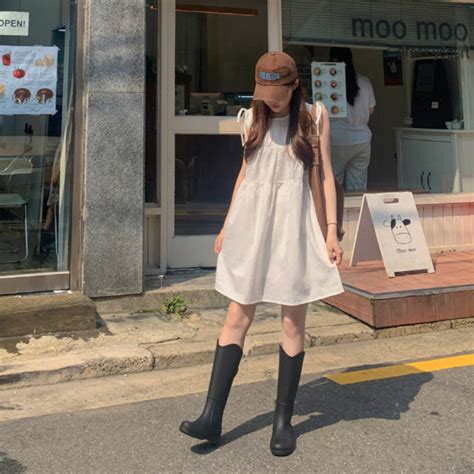 워너비뮤즈 무배🚀 청순큐티🤍숏and롱 캉캉 셔링 리본 나시 미니 원피스 스모크 슬리브리스 민소매 프릴 A라인 플레어 린넨 코튼 가을 봄코디 하객룩 출근룩 화이트 블랙