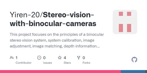 Github Yiren 20stereo Vision With Binocular Cameras This Project