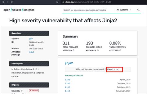 Use `affected` Instead Of `versionunaffected` For Reporting Fixed