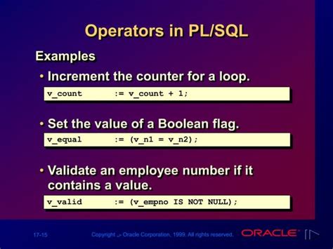 Les17 1 Writing Executable Statements Ppt