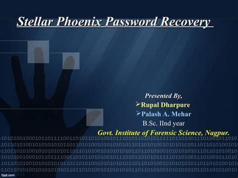 Stellar Phoenix Password Recovery Ppt