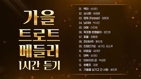 가을 트로트 모음ㅣ손태진 임영웅 정동원 박서진ㅣ백야 상사화 영원 Forever Youtube