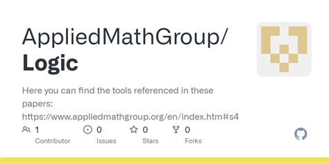 Github Appliedmathgroup Logic Here You Can Find The Tools Referenced In These Papers Https