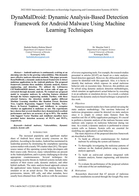 Pdf Dynamaldroid Dynamic Analysis Based Detection Framework For