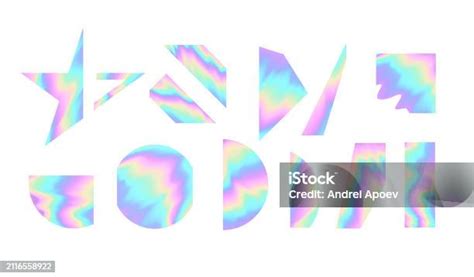 홀로그램 장식 요소 현실적인 일러스트레이션 세트 0명에 대한 스톡 벡터 아트 및 기타 이미지 0명 개체 그룹 그라데이션 Istock