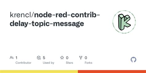 Github Krenclnode Red Contrib Delay Topic Message