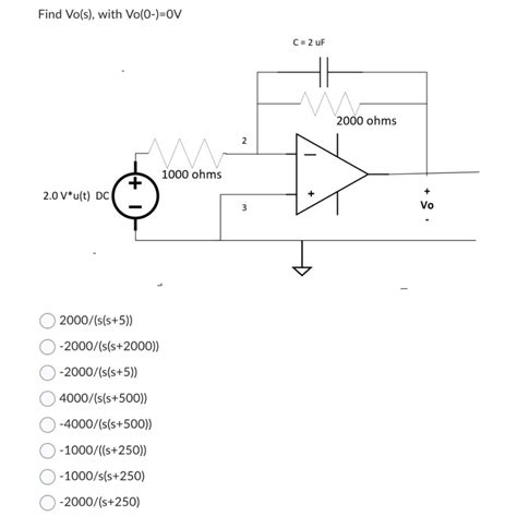 Solved Find Vo S With Vo V Chegg Com