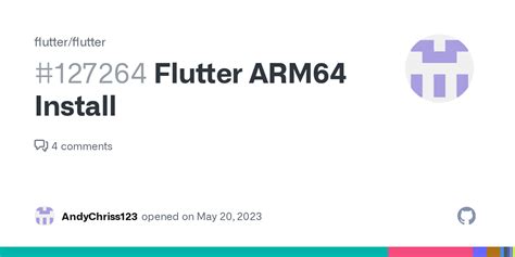 Flutter Arm64 Install · Issue 127264 · Flutterflutter · Github