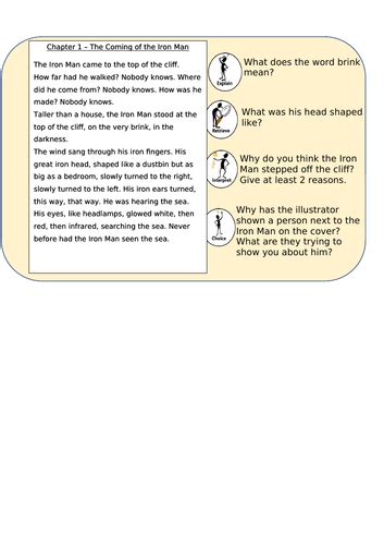 Deric Reading Comprehension Chapter 1 Iron Man Teaching Resources