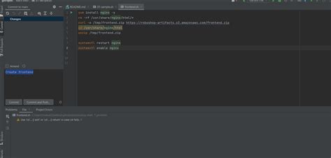 I Am Not Able To Commit The Frontend Script And Also Not Getting The Option In The Commit Side