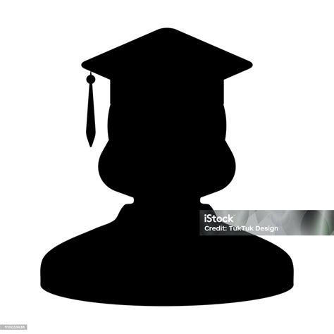 학교 대학 및 대학 문양 그림 여성 사람 프로필 아바타 기호에 대 한 박격포 보드와 함께 학생 아이콘 벡터 졸업 검은색에 대한 스톡 벡터 아트 및 기타 이미지 Istock