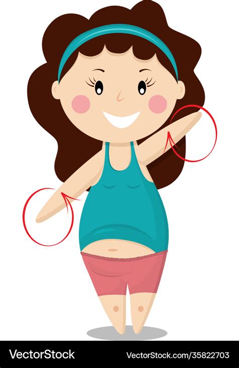 Workout Girl Fitness Exercise Cartoon Royalty Free Vector