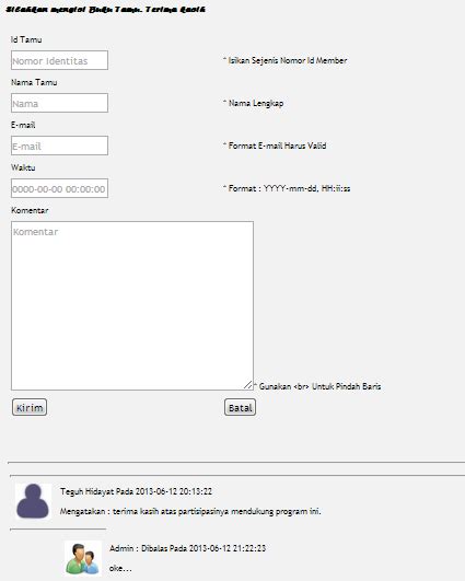 cara membuat buku tamu sederhana pada website sendiri ~ bheen 7