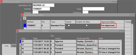 Po Status Stuck As Pre Approved — Oracle Mosc