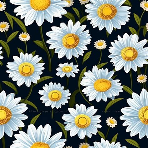 Premium Ai Image Captivating Daisy Art Floral Pattern