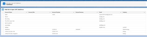 Field Set In Apex Lwc Salesforce Techdicer