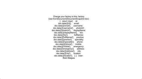 Flutter Unhandled Exception Bad State Field Does Not Exist Within The Documentsnapshotplatform