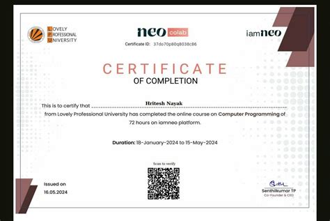 I Am Happy To Announce That I Have Successfully Completed 72 Hours Of