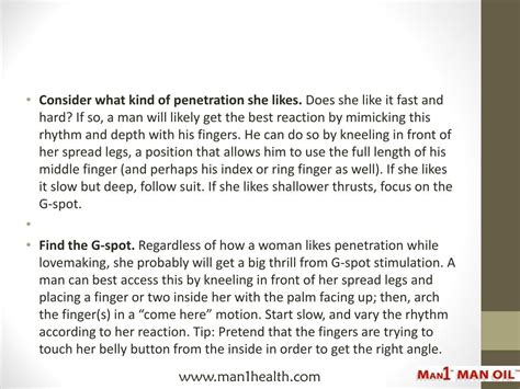 Ppt Sensual Tips How To Finger A Woman Powerpoint Presentation Free