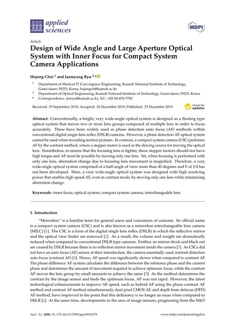 Pdf Design Of Wide Angle And Large Aperture Optical System With Inner