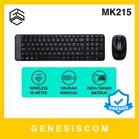 Jual Keyboard Mouse Wireless Logitech Mk215 Combo Bundle Nano Usb Receiver Laptop Pc Computer