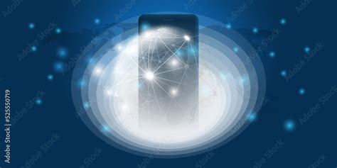 Abstract Blue Cloud Computing Networks Mobility Telecommunications Concept 3d Design With