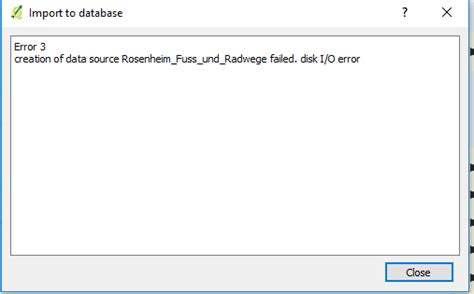 qgis why can t i upload shapefiles into my spatialite database