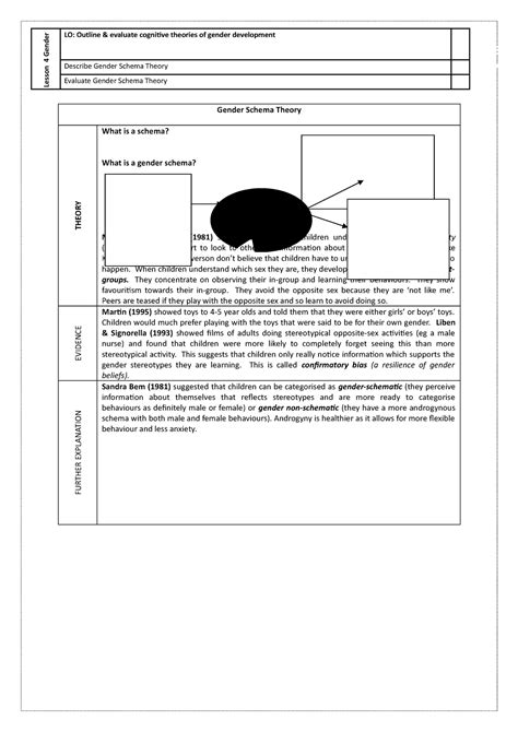 LP4 Gender Schemas Sdafasdf Gender Schema Theory THEORY What Is A Schema What Is A Gender