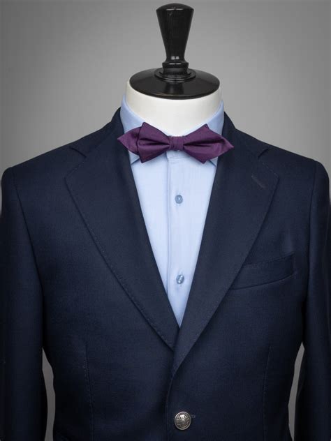 Dark Purple Bow Tie 100 Silk Buy Online
