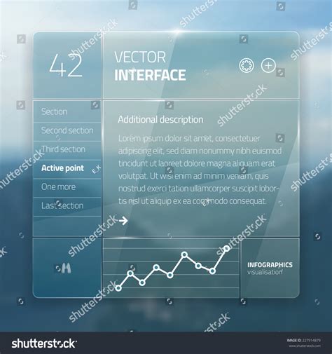 Website Interface Template Design Transparent User Stock Vector Royalty Free 227914879