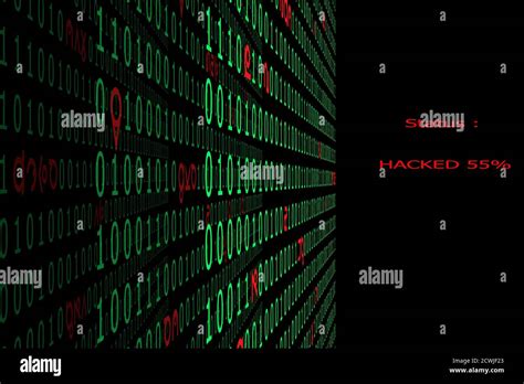 The Binary Code In Databases Are Hit By Hacking Stock Photo Alamy