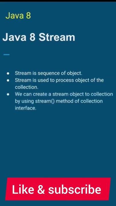 Java Stream Api Java 8 Shorts Javaprogramming Viral Java Java8