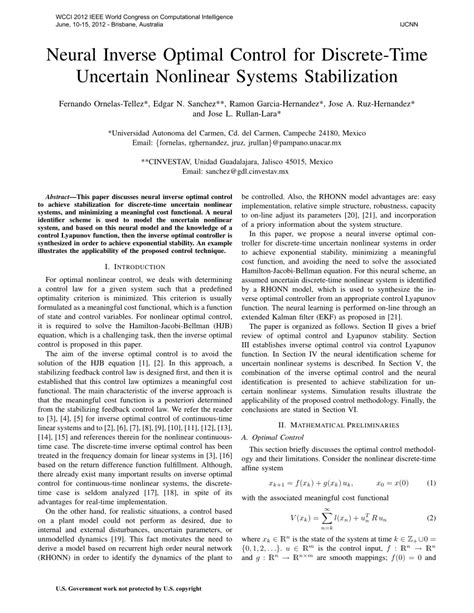 Pdf Neural Inverse Optimal Control For Discrete Time Uncertain