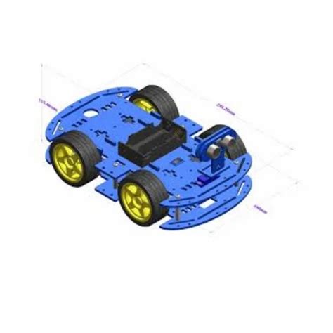 2wd Robotics Chassis With Motors Wheels And Accessories V10 Blue