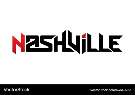 Nashville Typography Design Royalty Free Vector Image