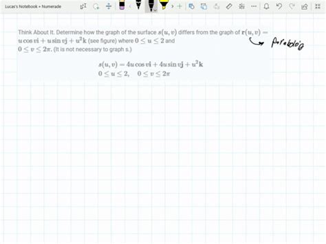 SOLVED Determine How The Graph Of The Surface S U V Differs From The Graph Of R U V U Cosv