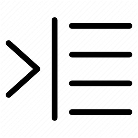 All Increase Indent Paragraph Text Icon