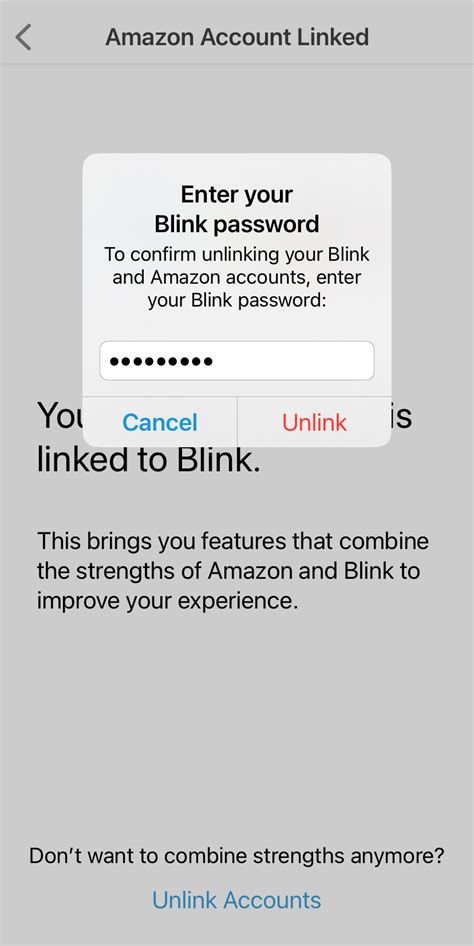 Blink — Unlinking Your Blink And Amazon Accounts