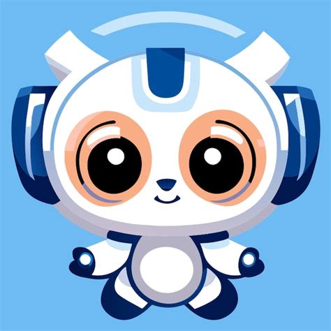 A Cute Robot Vector Illustration Kawaii Premium Ai Generated Vector