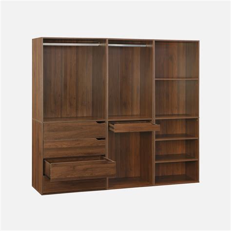 Kit Dressing Modulable Avec 3 éléments Noyer Sweeek