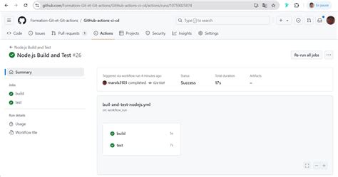 déclencheurs github actions utilisations et configurations