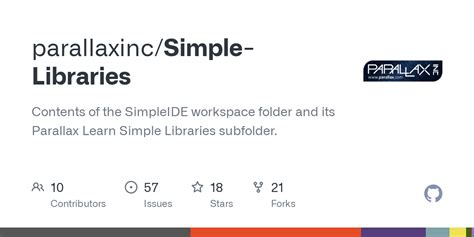 github parallaxinc simple libraries contents of the simpleide